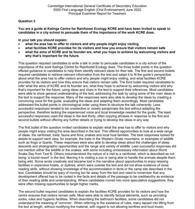 IGCSE English - FirstLanguageEnglish.com